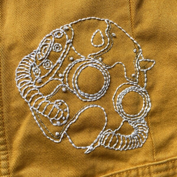 Cirrus Ghoul Head Embroidery Pattern PDF | Ghost Band | Alternative DIY ...