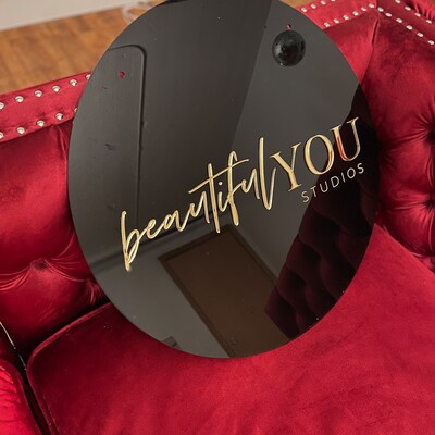 Round Business LOGO Sign Business Shop Sign Round Business Sign Logo ...