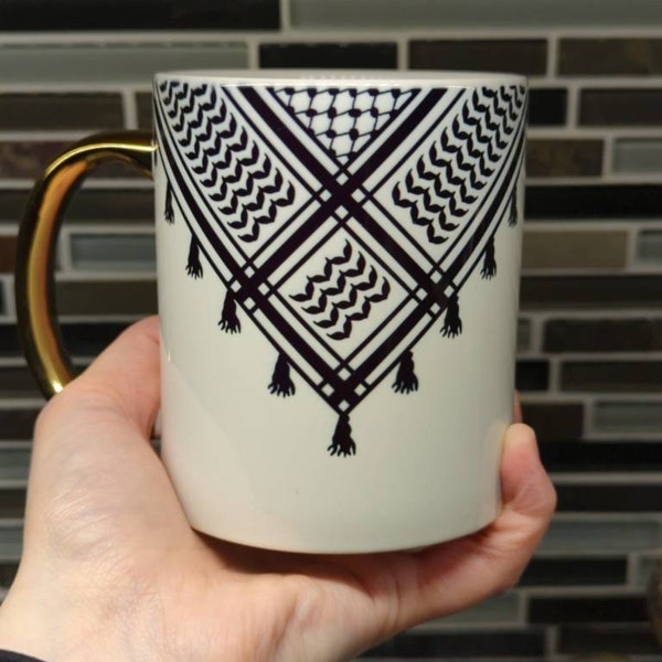 Palestine Mug - Kuffiya Design - Etsy