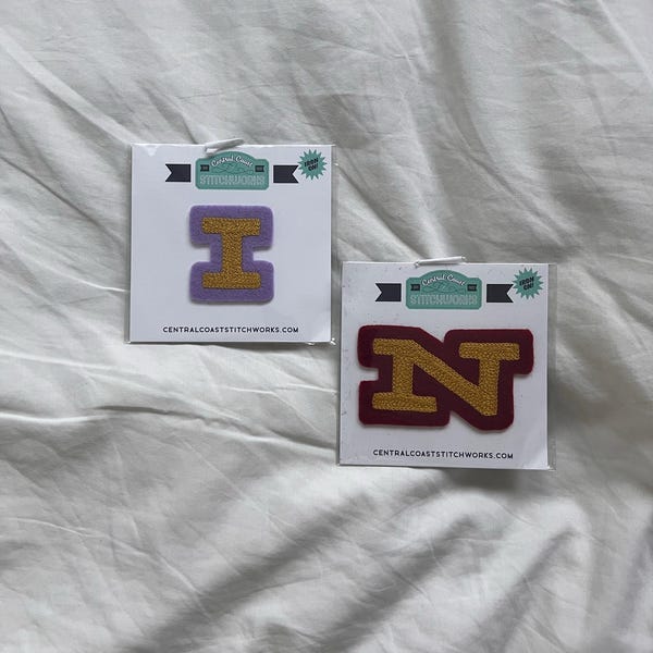 Custom Name Patch With Cursive Script Font | Handmade Chainstitch Embroidered Personalized Iron ...