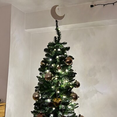 Tree Topper Christmas Moon - Etsy