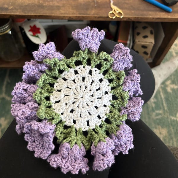 Bluebell Flower Crochet Coaster Pattern: DIY Floral Home Decor (video ...