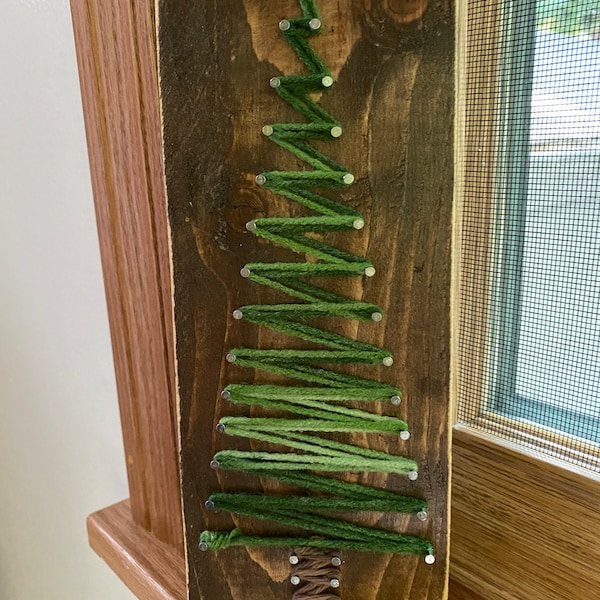 Christmas Tree String Art: Rustic Wood Mantel Decor, Christmas Gift ...
