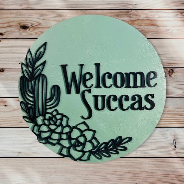 Cactus Laser Cut File SVG, Cactus Frame Laser File, Round Cactus Sign ...