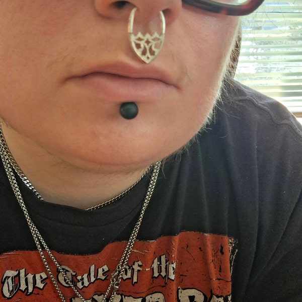 5 Skull Septum Ring, Massive, Oversized, Statement, Bold, Viking, Punk ...