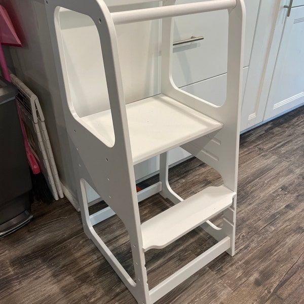 Kitchen Tower Montessori Step Stool for Kids Step Stool Adjustable ...