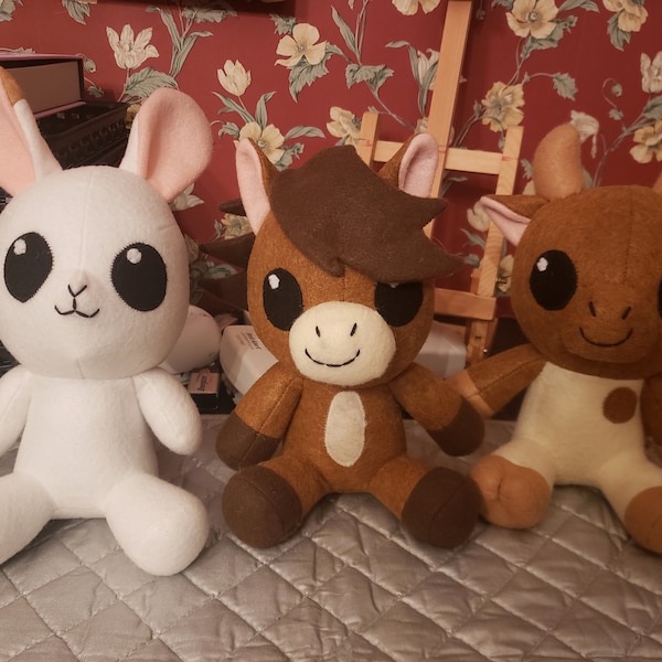 Chinese Zodiac Animal Plush Pack Sewing Pattern .pdf Tutorial Rat Cow ...