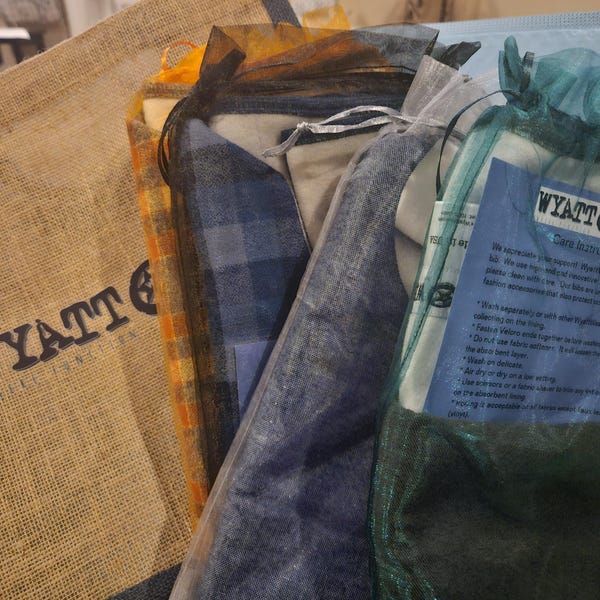 Elizabeth Flannel in Olive With Shoulder Coverage - Luxury Bib for ...