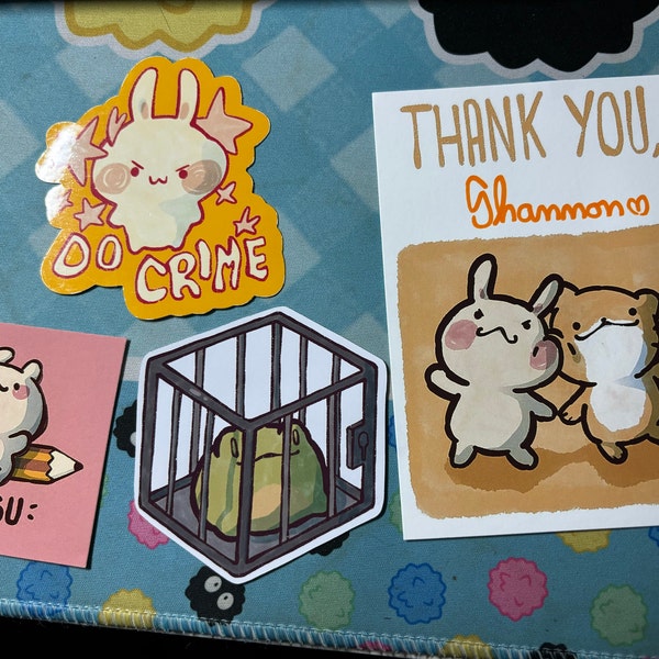 Live Fast Stickers Set Set of 3 Cute Kawaii Animal Stickers, Gift Idea ...