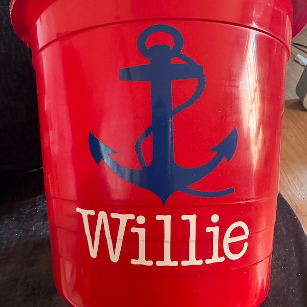 Personalized Rope Pail Bucket for Girls and Boys; Perfect for the Beach ...