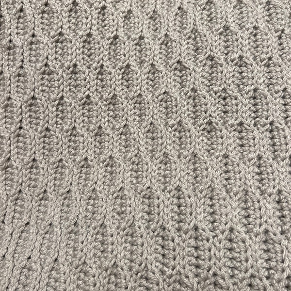 CROCHET PATTERN ⨯ Blanket, Afghan, Throw ⨯ Chunky Texture ⨯ the Zanmann ...