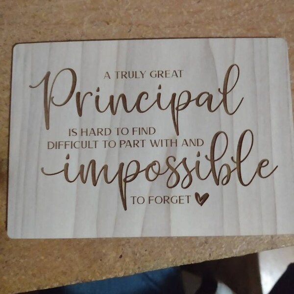 Principal Thank You Card, Teacher Appreciation, Thank You Card ...