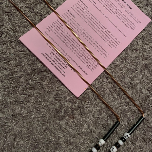 Dowsing/divining Rods Brass, 1 Pair W/wooden Beads, Paranormal ...