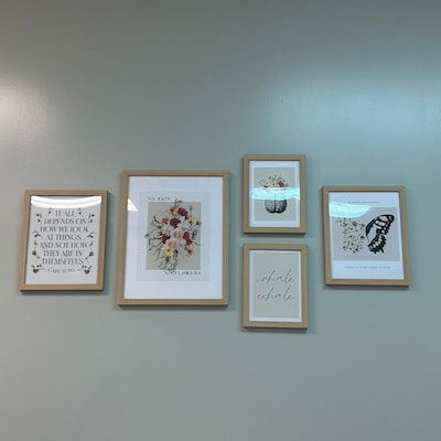 NATURE THERAPY, Set of 5, Gallery Wall Set, Therapy Decor, Therapist ...