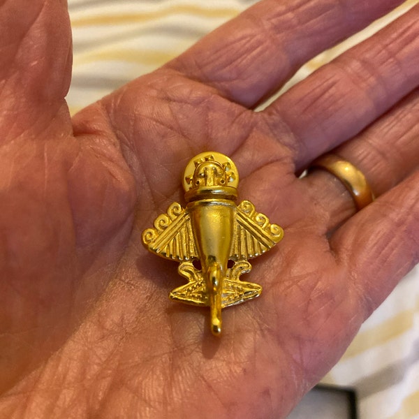 Quimbaya Flyer Ancient Aircraft Pin 24k Gold Plated Golden Jet-8 ...