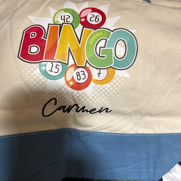 Personalized Bingo Name Gift Bag, Bingo Queen Gift, Box Game Gift ...