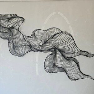 Mid Century Wall Art, Housewarming Gift, Modern Black Metal Decor ...