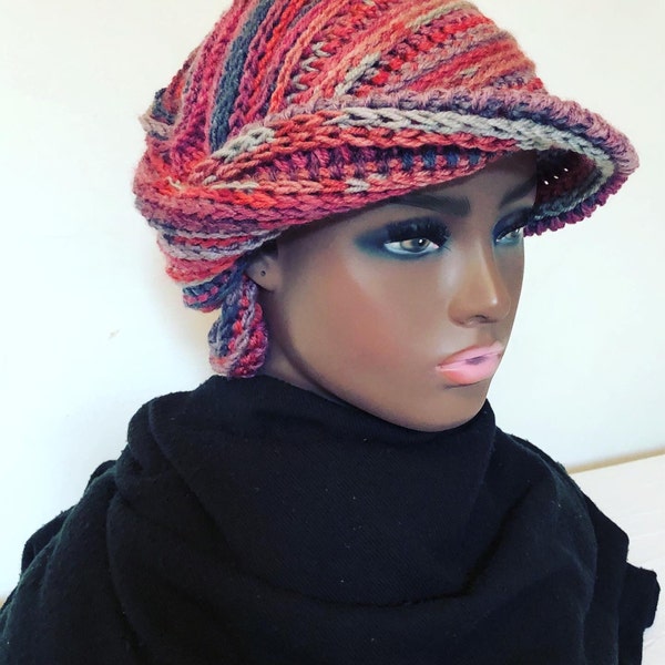 Crochet Hat for Dreads Pattern, Crochet Rasta Top Hat Bucket Hat ...