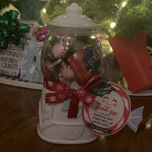 Mint Christmas Gift Tag, Teacher Gift Tag, Teacher Appreciation ...