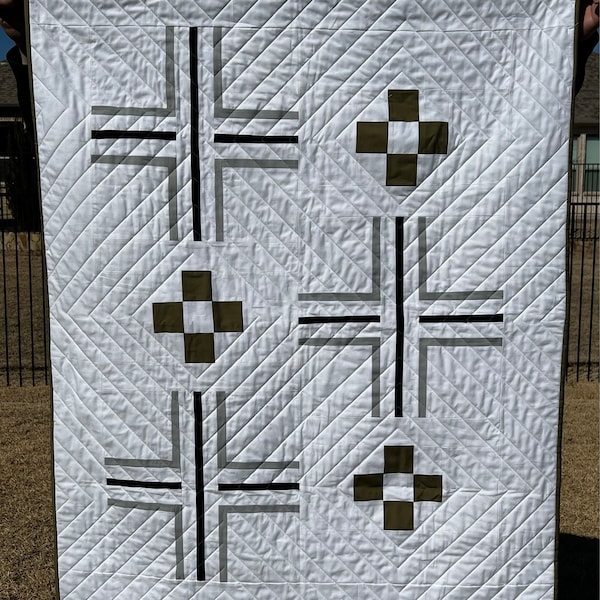 Leaded Light Quilt Pattern PDF Download | Modern Quilt Pattern - Etsy