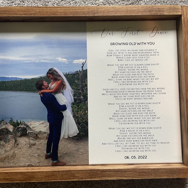 Our First Dance - Custom Handmade Framed First Dance Print on Canvas ...