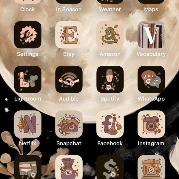 Witch Ios 14 Icons Witchcraft App Icons Pack Witchy Instagram Highlight ...