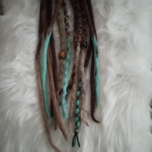 Wool Dreadlock Extensions, Arctic Tundra - Etsy