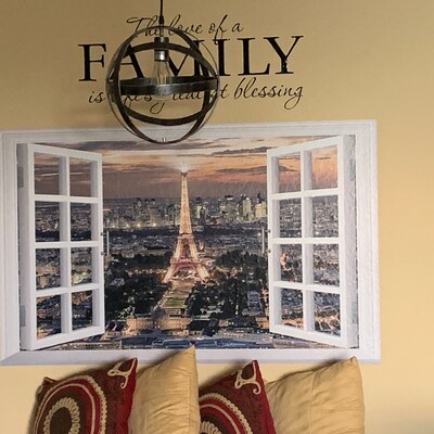 Paris Decor, Paris Wall Sticker, 3D Window Effect View, Wall Decal ...