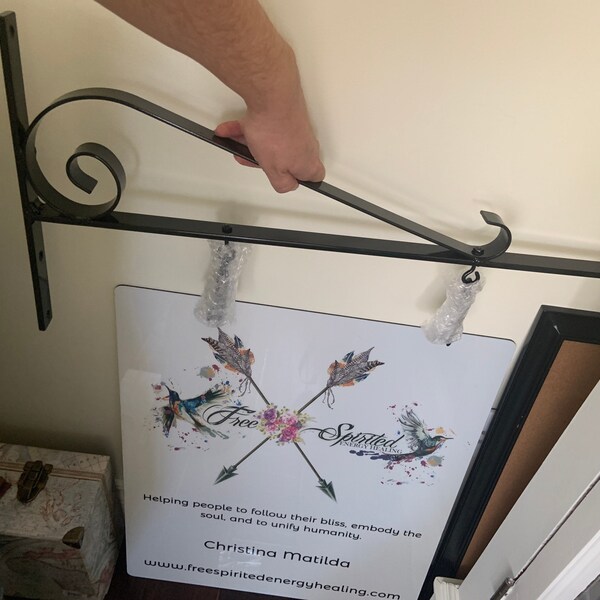 24'' Hanging Sign Bracket, Heavy Duty Steel Wall Bracket, Made in ...