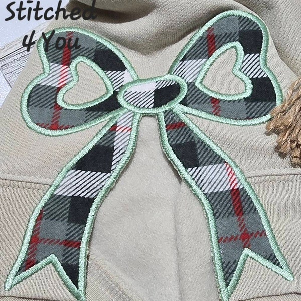 Side Bow Appliqué Sweatshirt Design for Machine Embroidery Classic Bow ...