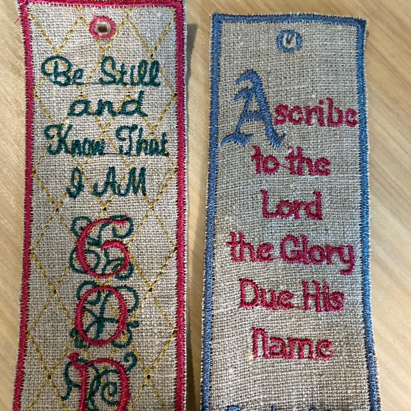 PSALM BOOKMARKS - Set of Four - in the Hoop Machine Embroidery - Etsy