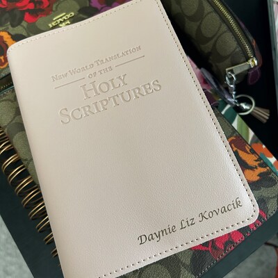 Genuine Leather Bible Cover Jw English Bible Cover Jw Gift - Etsy