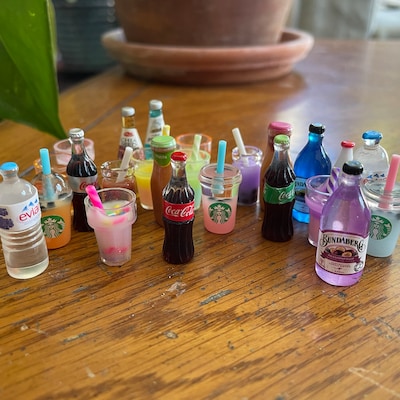 8pc Variety Mix Miniature Dollhouse Drinks - Etsy