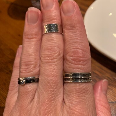 925 Sterling Silver Vintage BEAU Nugget Design Adjustable Ring - Etsy