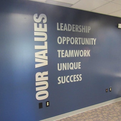 Our Values, Office, Wall, Art, Decor, 3D, PVC, Typography ...