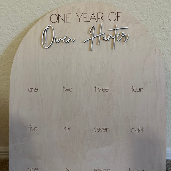 My First Year One Year of Photo Board Wooden Milestone Board 1st ...