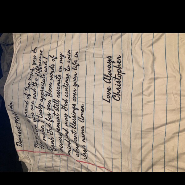Custom Letter Note Throw Blanket Ruled Paper - Etsy