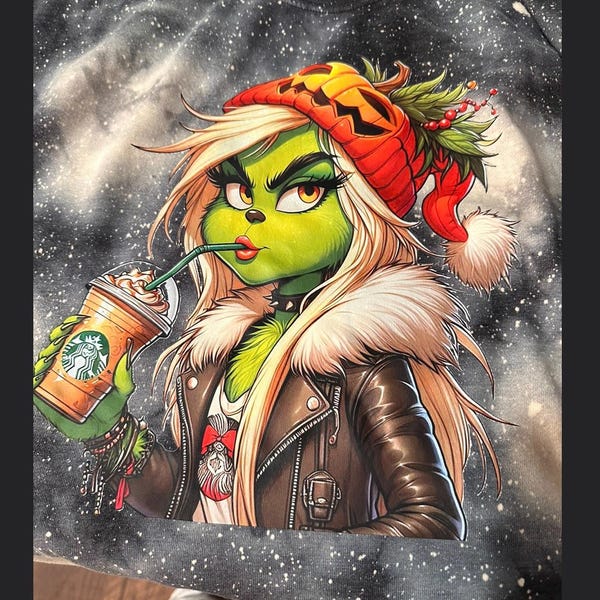 Festive Grinch Christmas Mischief in Style! PNG Hi-resolution Digital ...