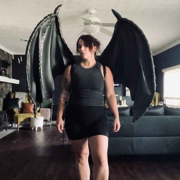 Large Bat Wings | Black Dragon Wings | Bat Wings Cosplay for Halloween ...