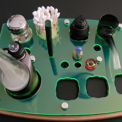 8X7 Mini Dab Concentrate Tray Cleaning Station W/ Greek Glass - Etsy