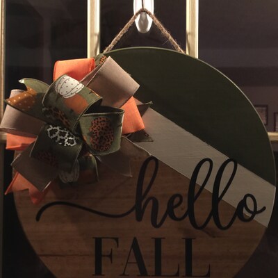 Fall Door Hanger Give Thanks Door Sign Thanksgiving Wreath - Etsy