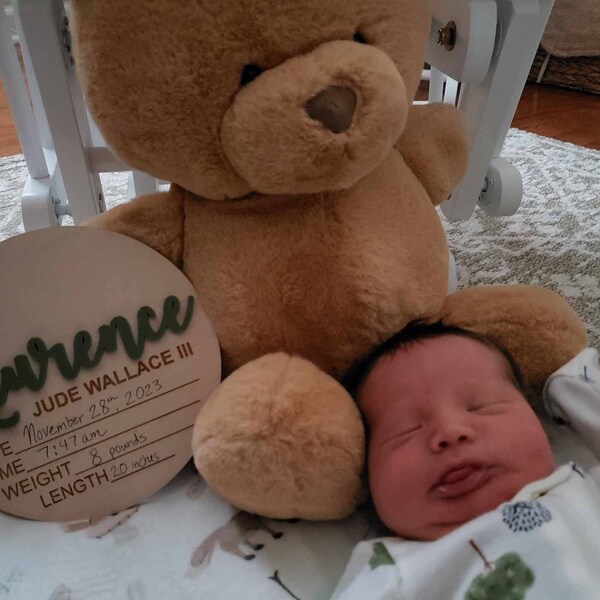 Baby Name Sign for Hospital - Nursery Decor - Birth Stat Sign - Baby ...