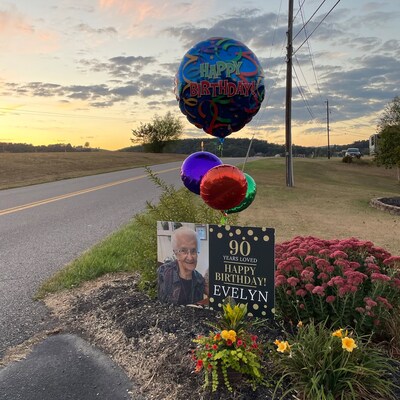 Gold & Black Happy Birthday Yard Sign, Personalized Drive by Birthday ...