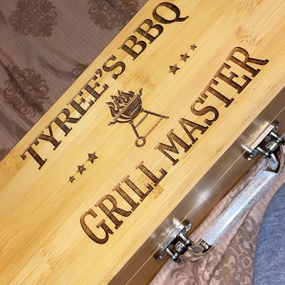 Personalized BBQ Set Fathers Day Gift Christmas Gift for Dad Engraved ...