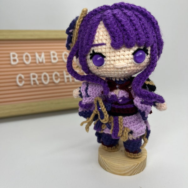 Crochet PDF Pattern: "raiden Shogun" Chibi Amigurumi (english, Spanish ...