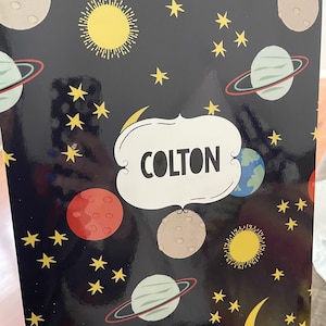 School Pocket Folder, Back to School, Personalized, School Supplies ...