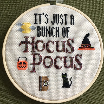 It's Just a Bunch of Hocus Pocus Circle Cross Stitch Pattern PATTERN ...