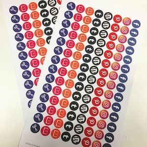 Book Icon Round Planner Stickers Reading Planner Stickers Book Icon ...