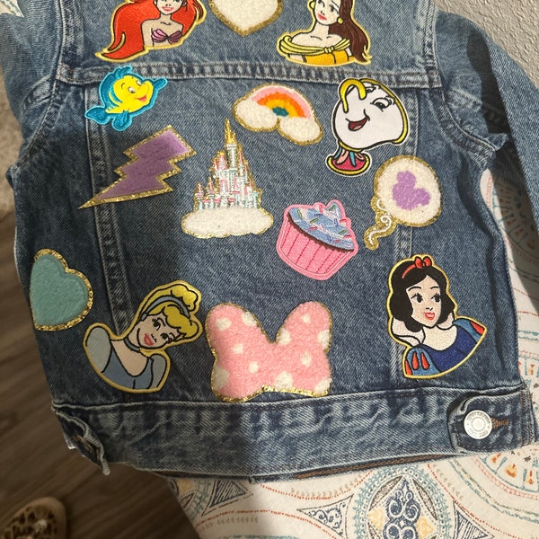 IRON ON Embroidered Princess Patches- Cinderella Patch- Ariel Patch ...