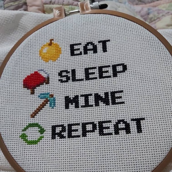 Minecraft Gaming Cross Stitch Pattern - PDF Download - Etsy